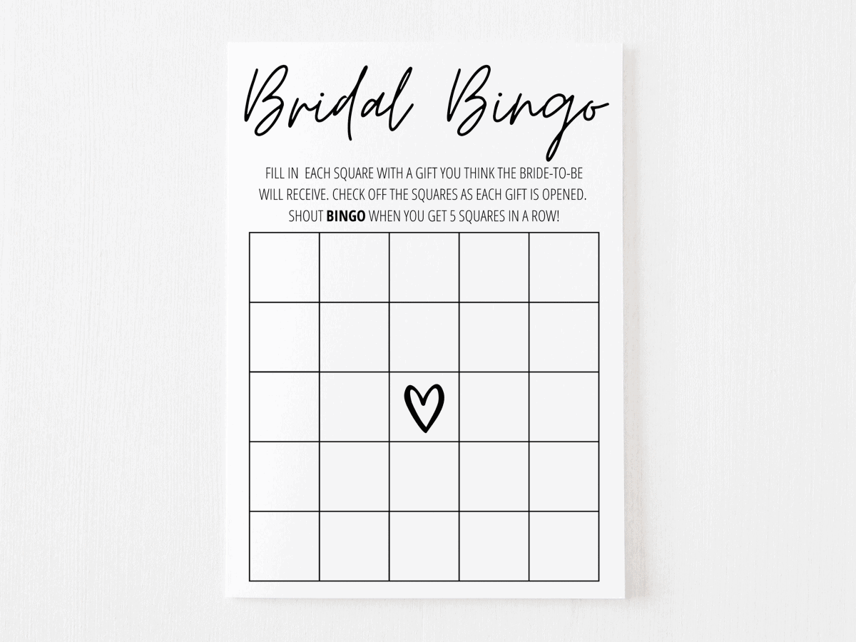 40 Cards BRIDAL SHOWER BINGO Party Supplies Paper Party Supplies 
