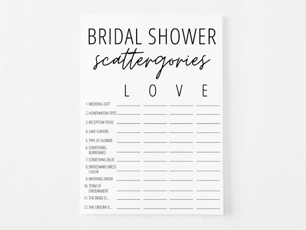 Bridal Shower Pictionary Game: How to Play + FREE Printable