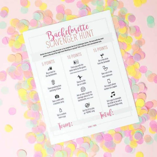 The Best Bachelorette Scavenger Hunt Ideas | Modern MOH