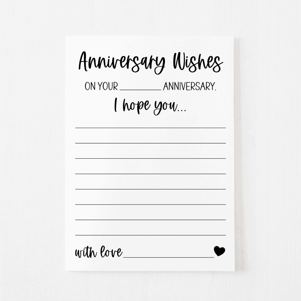 Anniversary Wishes Cards Classic Modern MOH