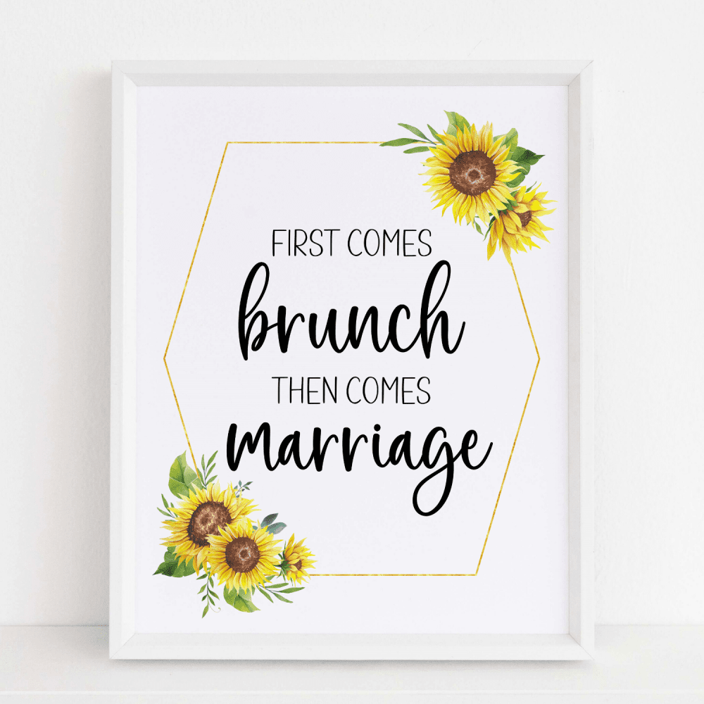 Love You a Brunch Sign (Sunflower) - Modern MOH