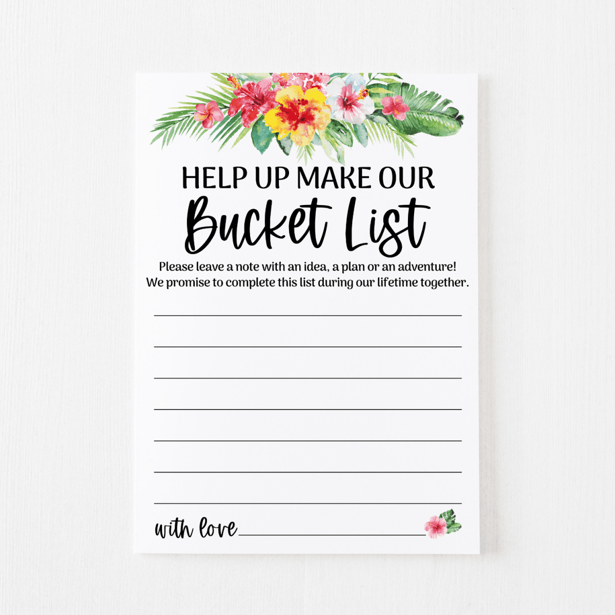 Bucket List Cards (Tropical) - Modern MOH