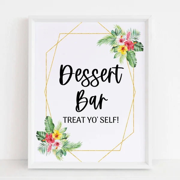 Dessert Bar Sign (Tropical) - Modern MOH