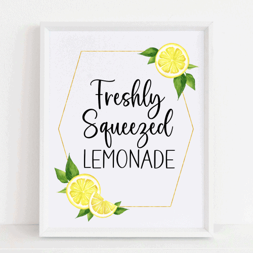 Main Squeeze Sign (Lemon) - Modern MOH