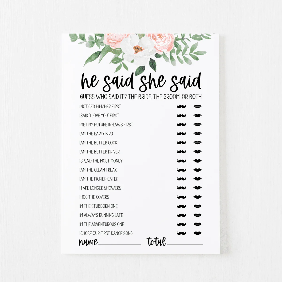 He Said She Said Cards (Greenery) - Modern MOH