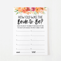 How Old Was the Bride Game: How to Play (+ Printables!) | Modern MOH
