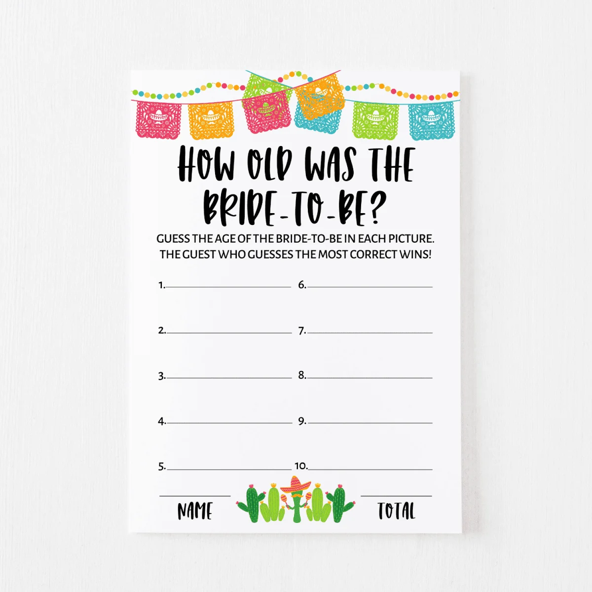 How Old Was the Bride Game: How to Play (+ Printables!) | Modern MOH