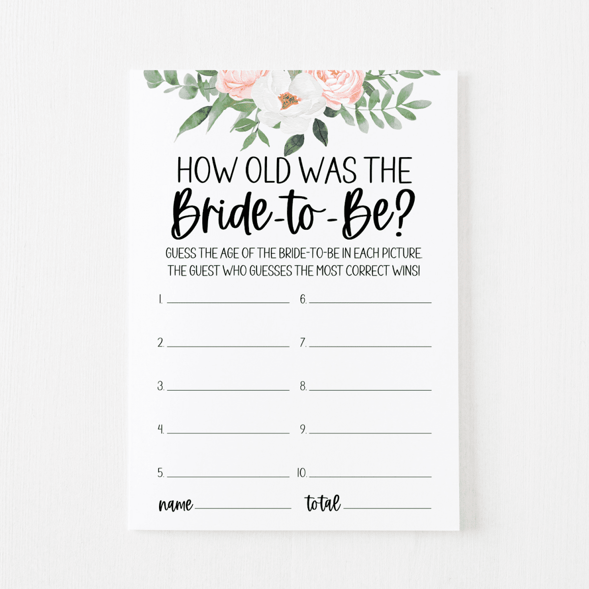 How Old Was the Bride Game: How to Play (+ Printables!) | Modern MOH