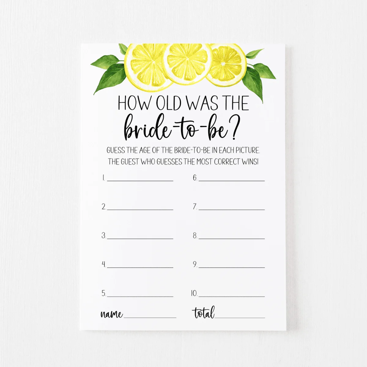 How Old Was the Bride Game: How to Play (+ Printables!) | Modern MOH