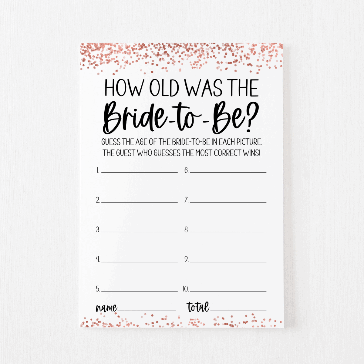 How Old Was the Bride Game: How to Play (+ Printables!) | Modern MOH