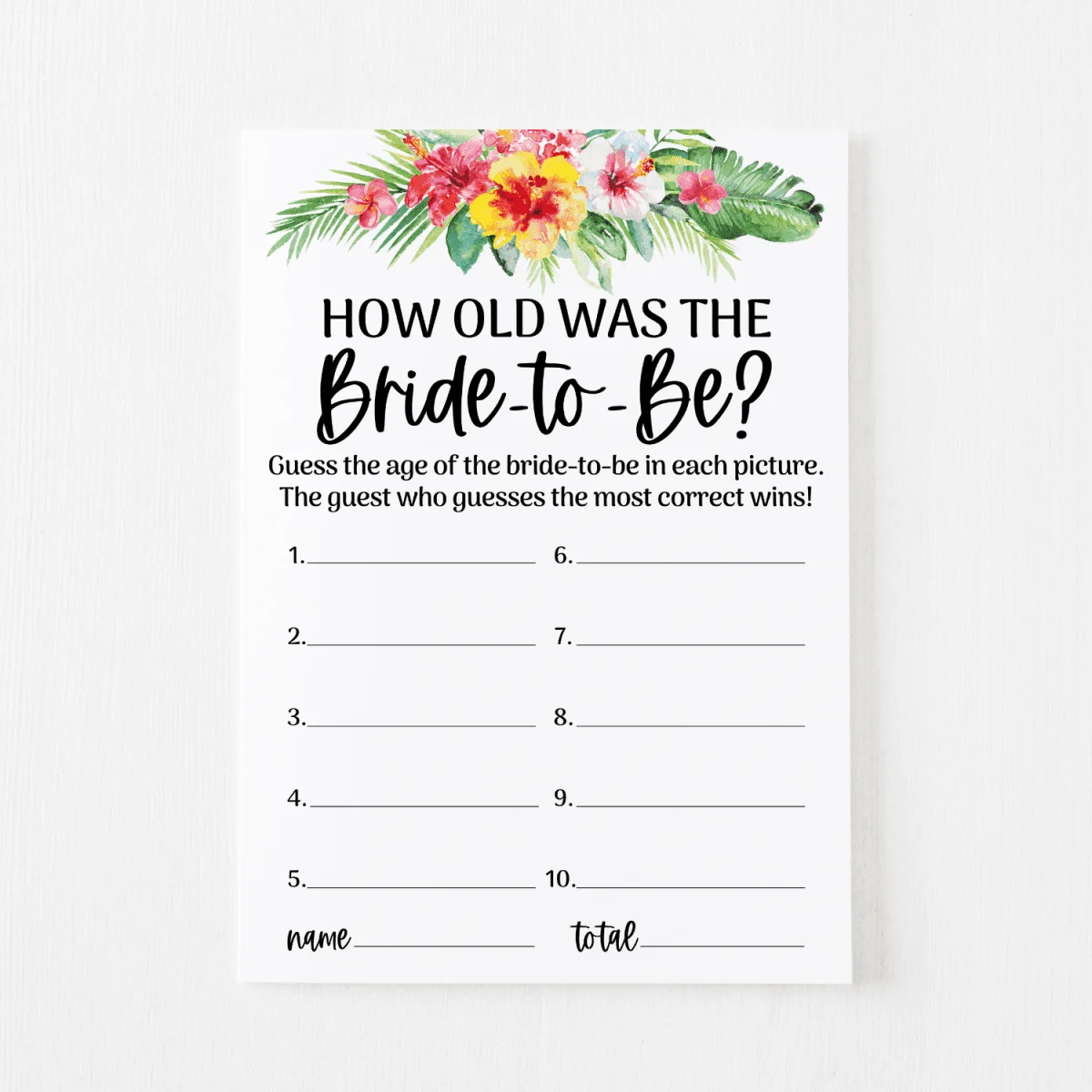 How Old Was the Bride Game: How to Play (+ Printables!) | Modern MOH