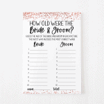 How Old Were the Bride & Groom Game: How to Play + Printable