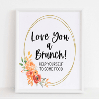 Love You a Brunch Sign (Fall) - Modern MOH
