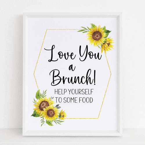 Love You a Brunch Sign (Sunflower) - Modern MOH