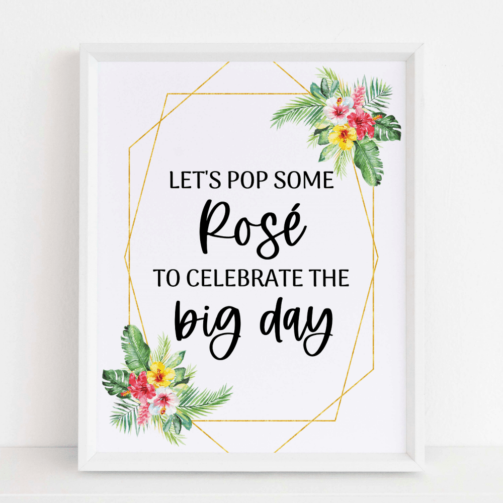 Bridal Emoji Pictionary Cards (Tropical) - Modern MOH