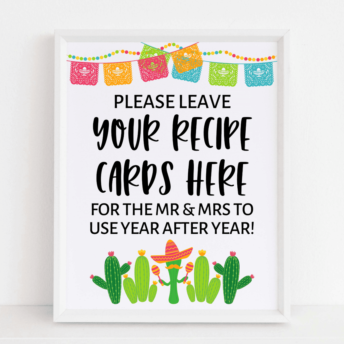 Recipe Request Sign & Cards (Fiesta) - Modern MOH