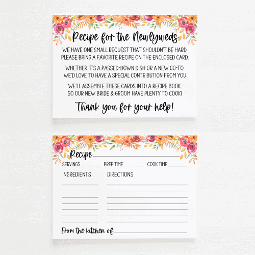 Recipe Request Sign & Cards (Fall) - Modern MOH