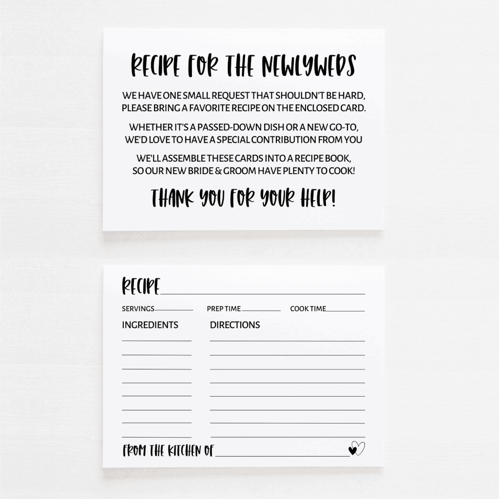 Recipe Request Sign & Cards (Fiesta) - Modern MOH