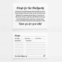 Recipe Request Sign & Cards (Tropical) - Modern MOH