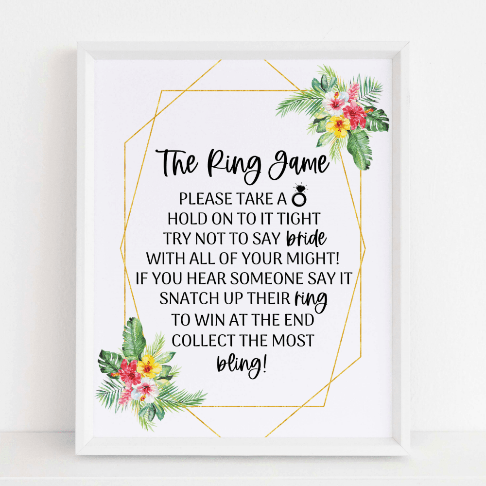 Ring Game Sign (Tropical) - Modern MOH