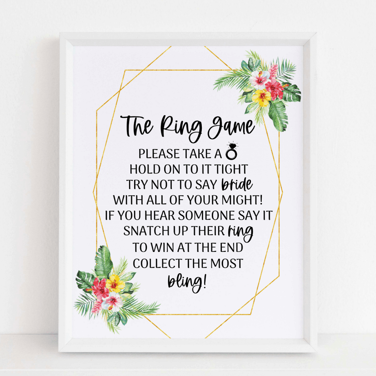 Bridal Shower Ring Game: How to Play + Printable Signs | Modern MOH