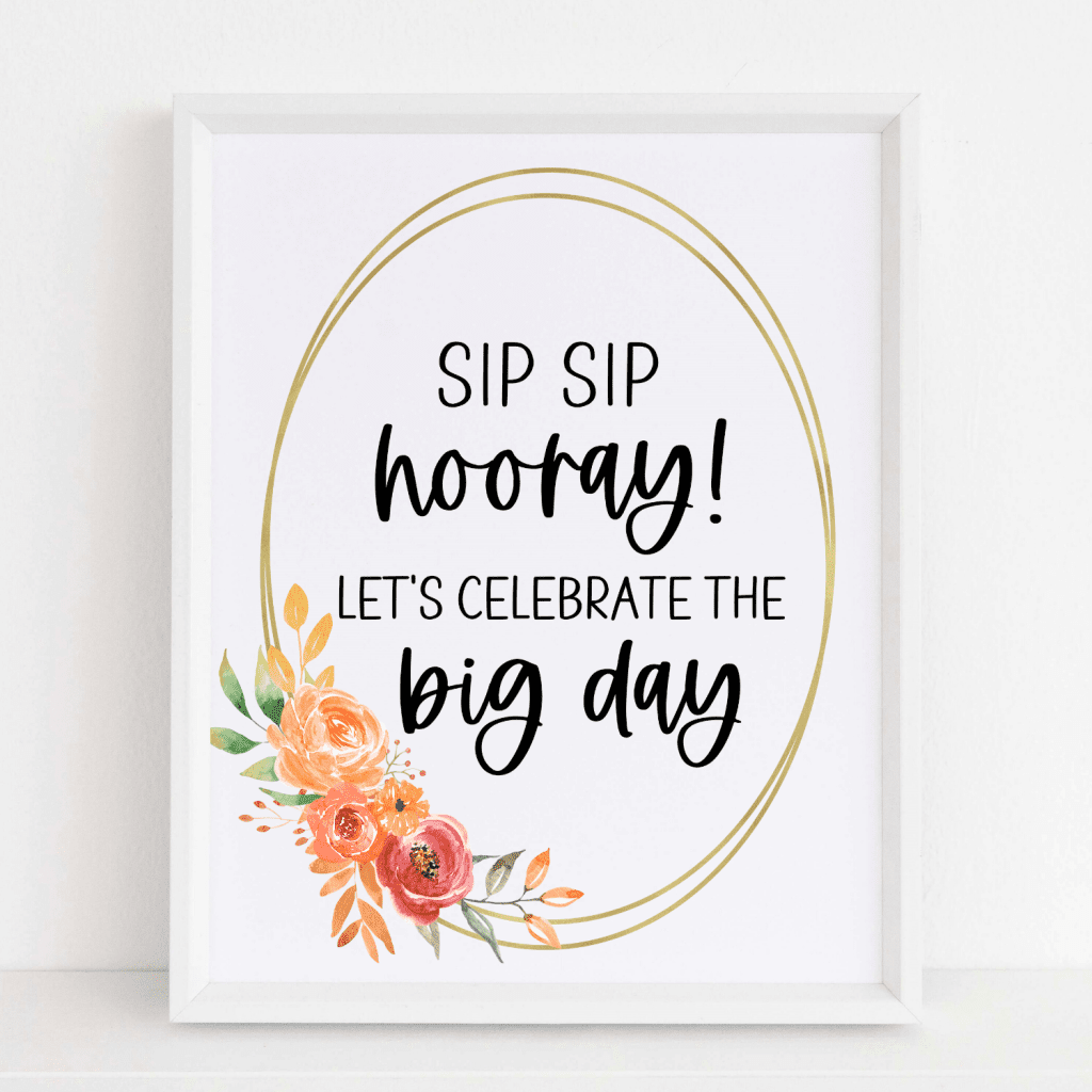 Sip Sip Hooray Sign (Fall) - Modern MOH