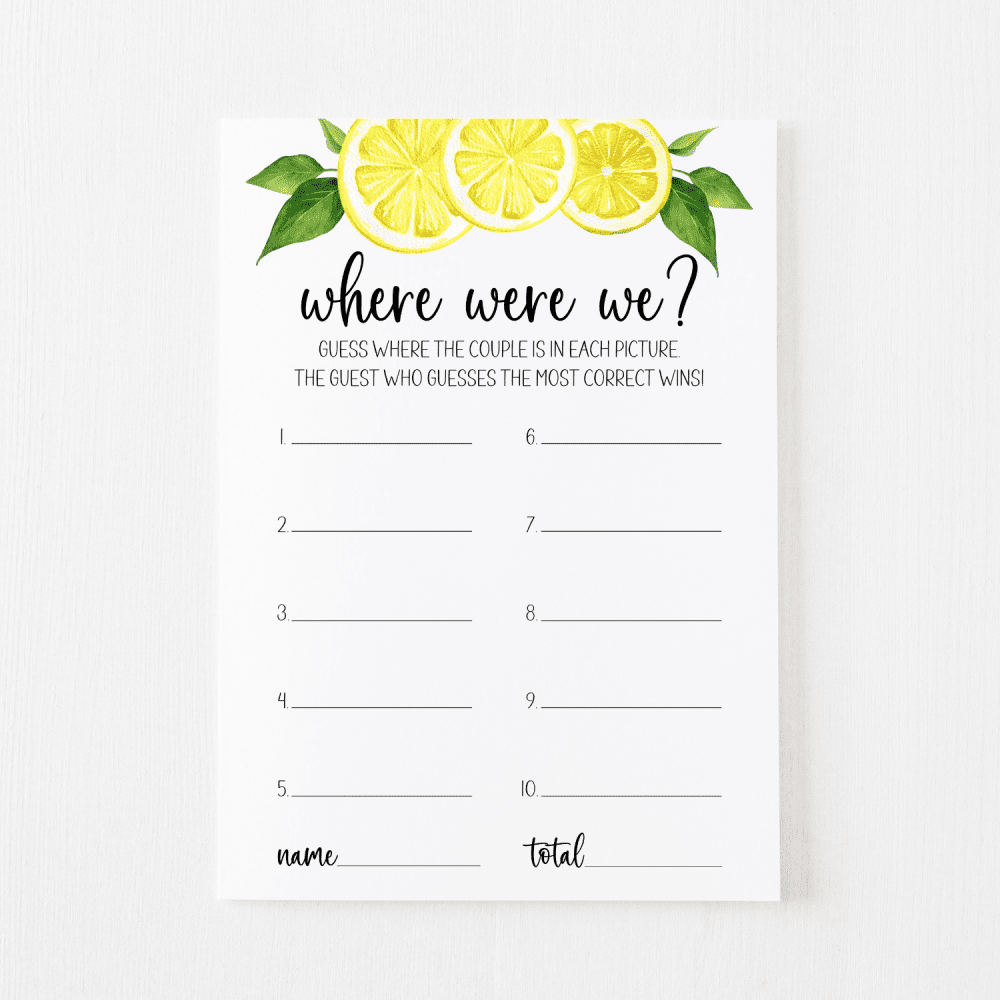 Where Were We Bridal Shower Game: How to Play | Modern MOH