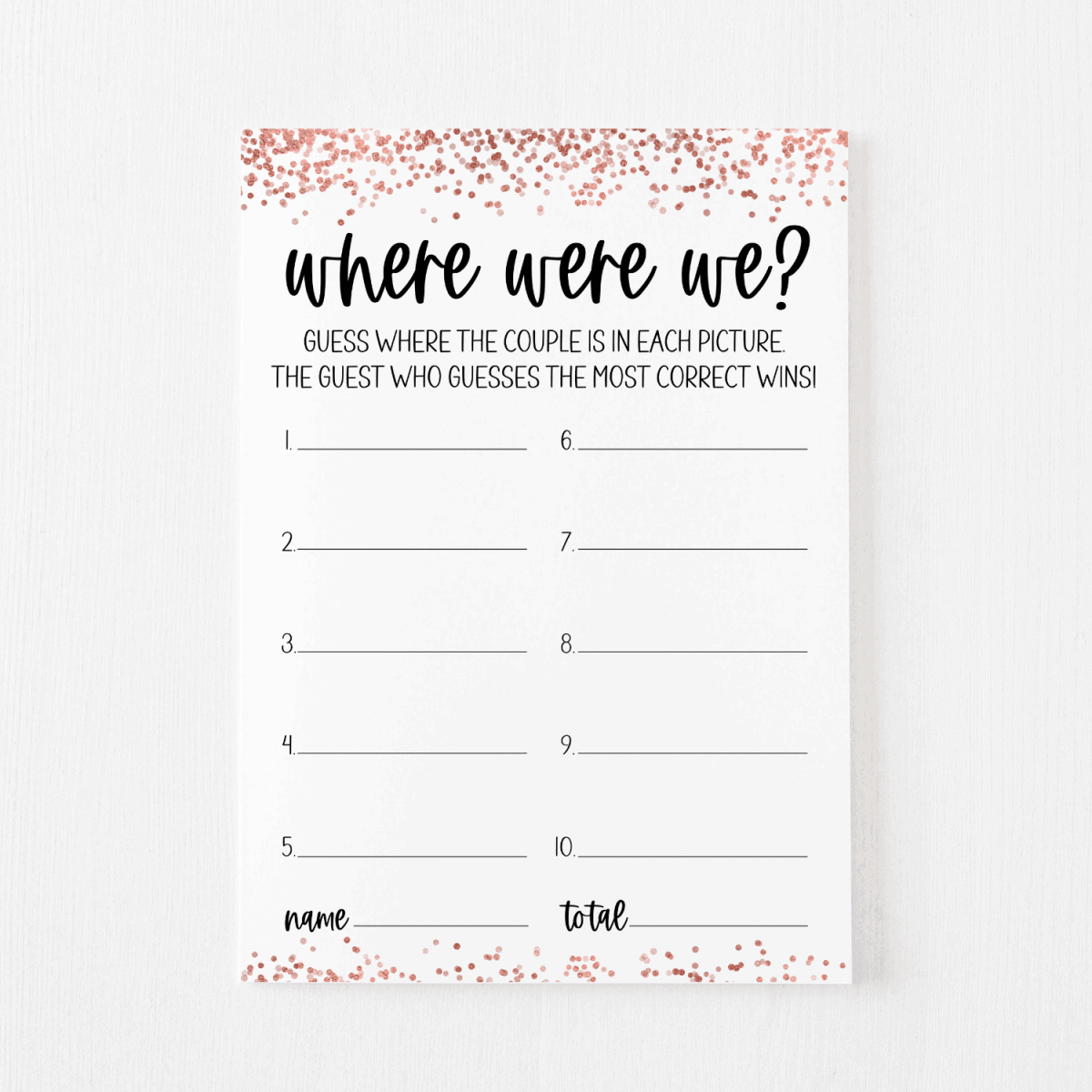 Where Were We Bridal Shower Game: How to Play | Modern MOH