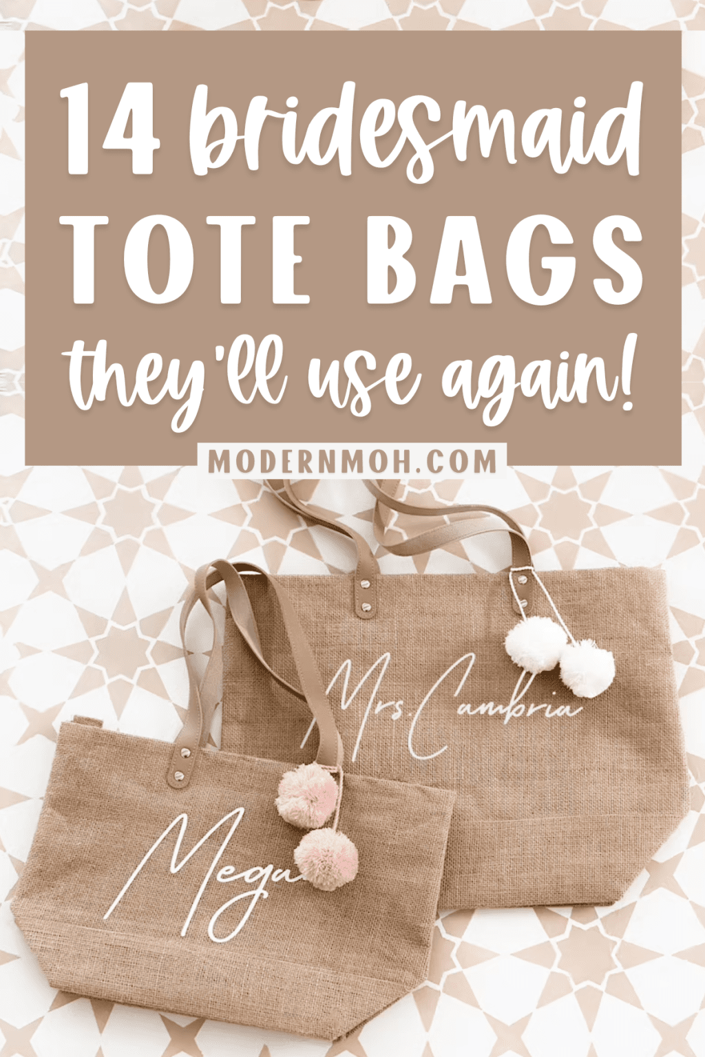 14 Bridesmaid Tote Bags for All Styles and Budgets | Modern MOH