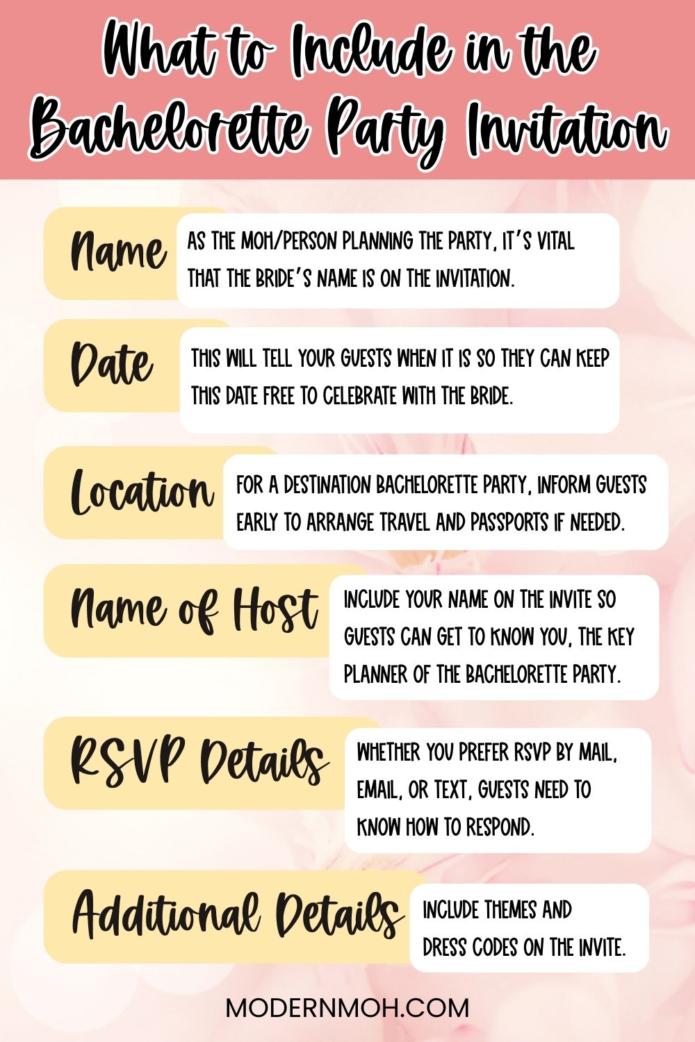 Bachelorette Party Invitation Wording: Top Tips and Fun Ideas | Modern MOH