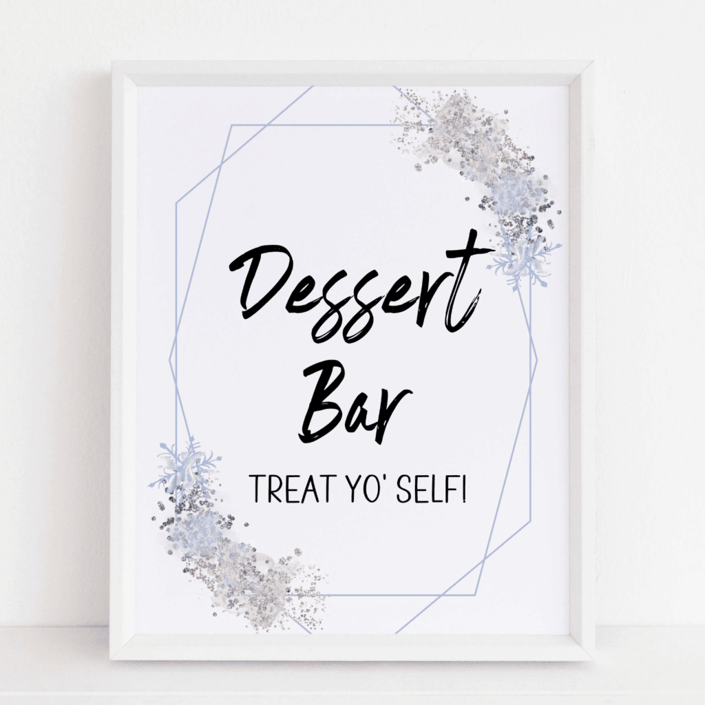 Dessert Bar Sign (Winter) - Modern MOH