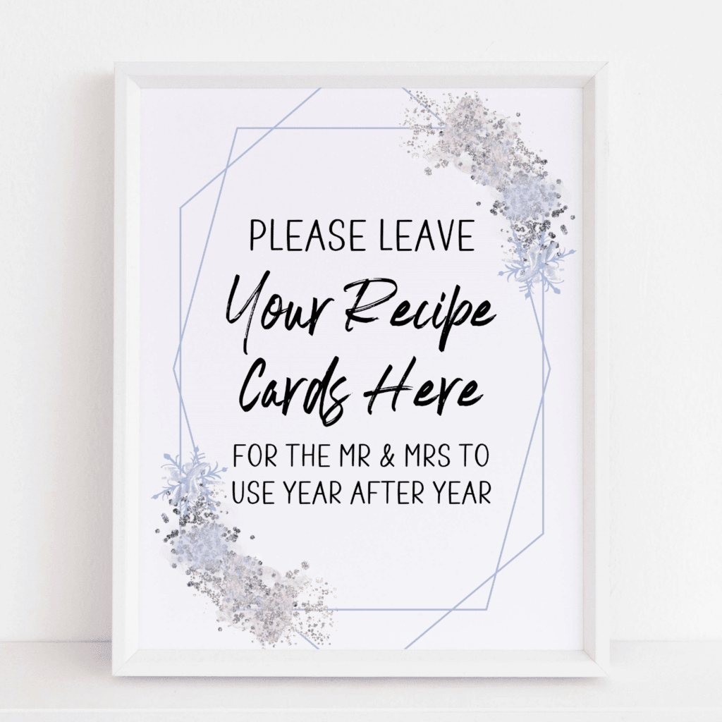 Recipe Request Sign & Cards (Winter) - Modern MOH