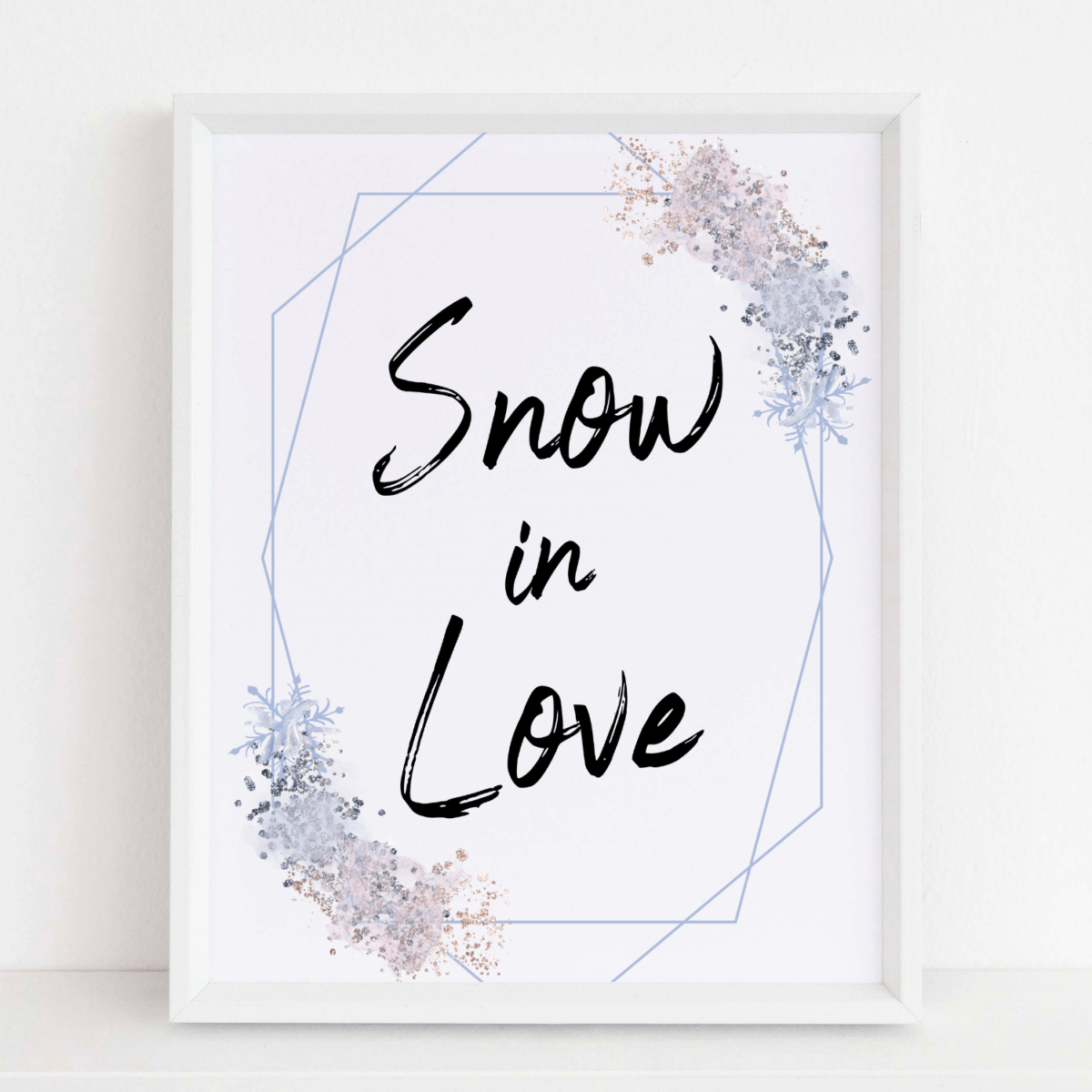 Snow in Love Sign (Winter) - Modern MOH