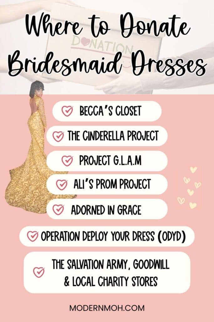 7 Best Places to Donate Bridesmaid Dresses After the Wedding | Modern MOH