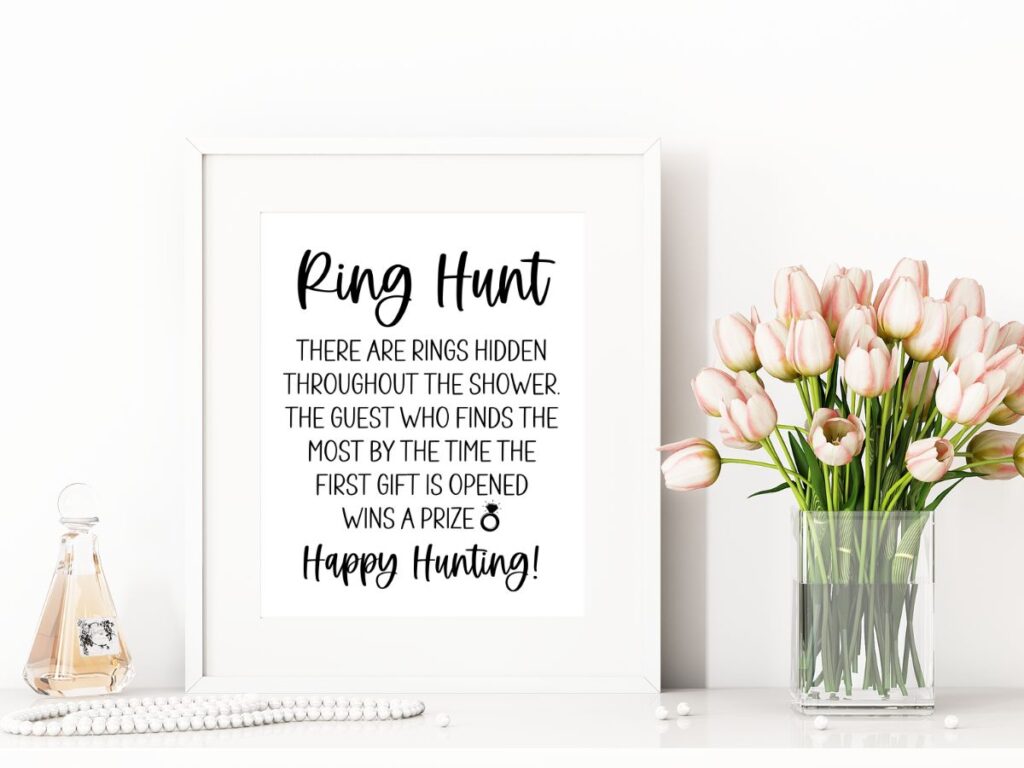 Ring Hunt Bridal Shower Game: How to Play (+ Printables!)