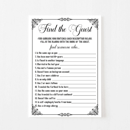 Find the Guest Cards (Gothic) - Modern MOH