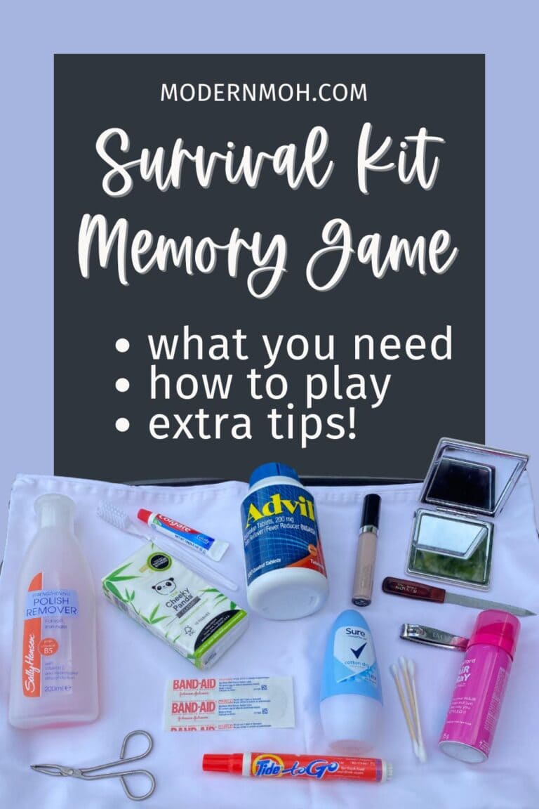 Bridal Shower Memory Game, Survival Kit Version: How to Play