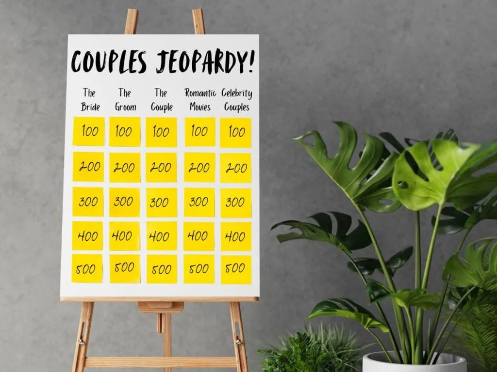 Couples Jeopardy: The Ultimate DIY Bridal Shower Game