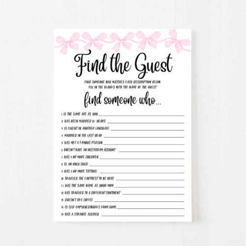 Find the Guest Cards (Bow) - Modern MOH