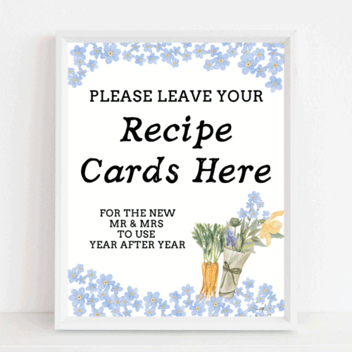Recipe Request Sign & Cards (Market) - Modern MOH