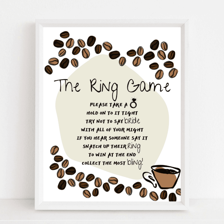 Ring Game Sign (Coffee) - Modern MOH