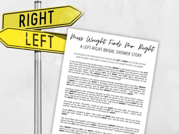 The Left-Right Game Every Bridal Shower Needs (+ Printable)